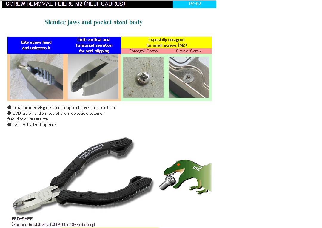 Ichiban Precision Sdn Bhd - Engineer - ENGINEER SCREW PLIERS M2 (NEJI-SAURUS)